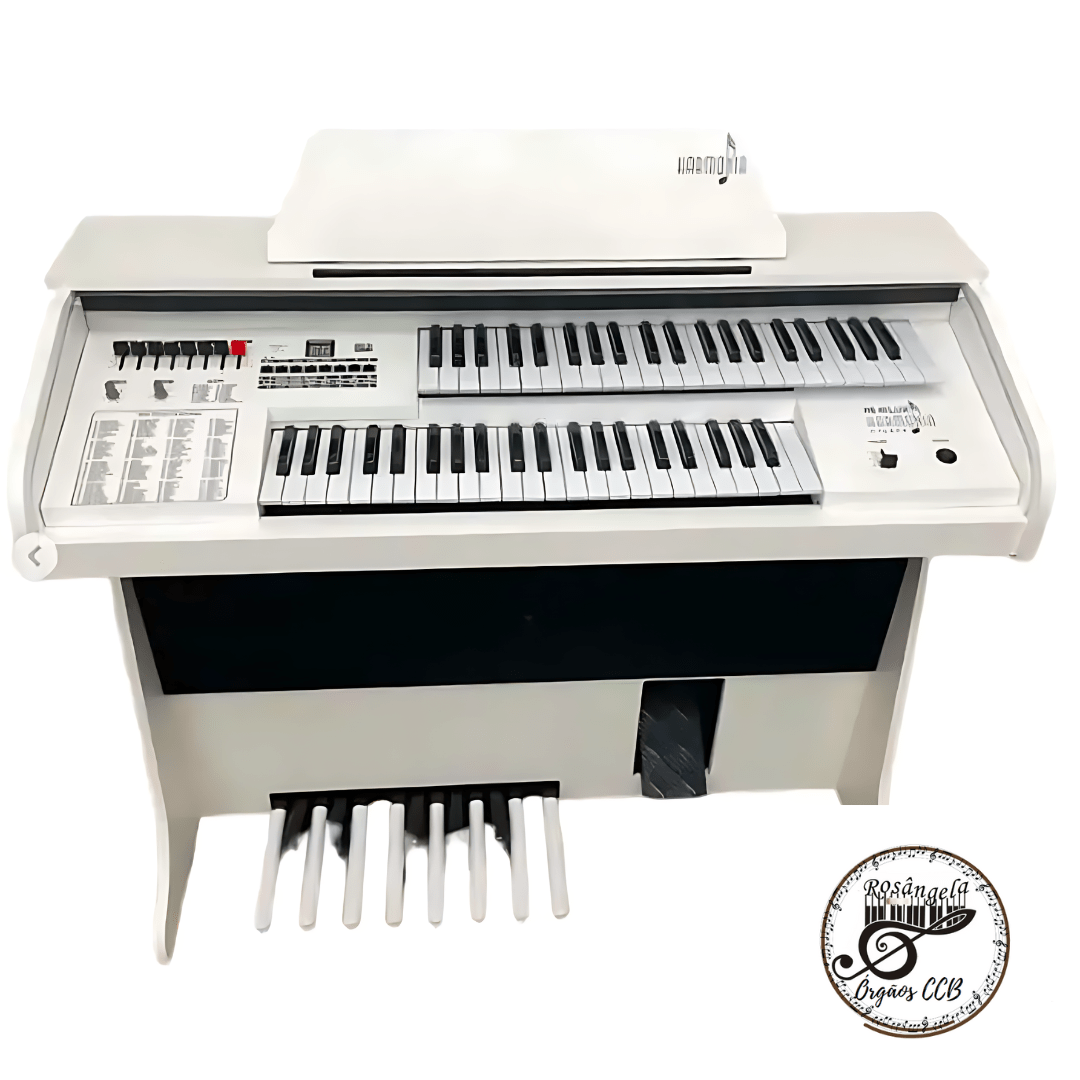 Órgão Eletrônico Harmonia HS45 Lux Branco - Rosângela Órgãos CCB